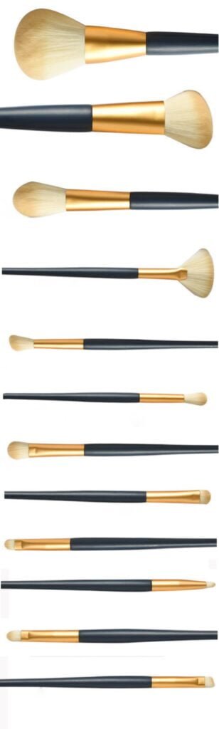 12pcs soft blue makeup brush set - DADA