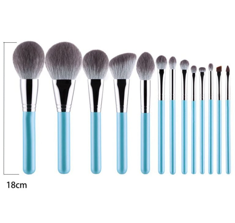 13pcs blue handle makeup brush set - DADA