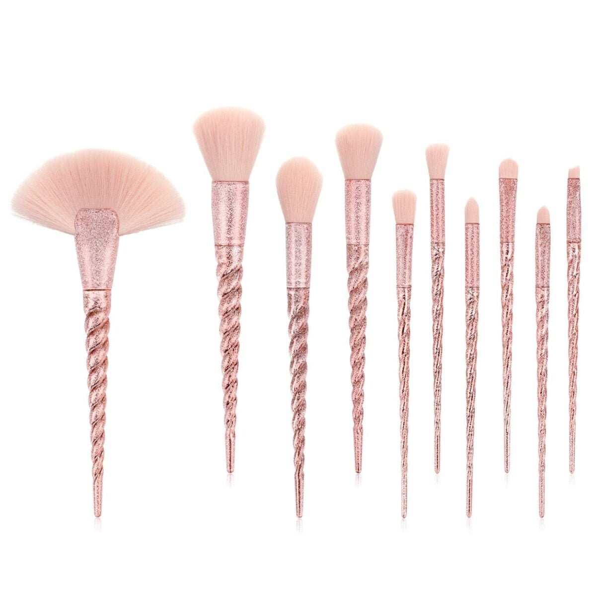 10 pcs Matte Spiral Makeup Brushes - DADA