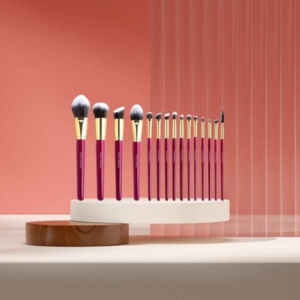 12pcs soft blue makeup brush set - DADA