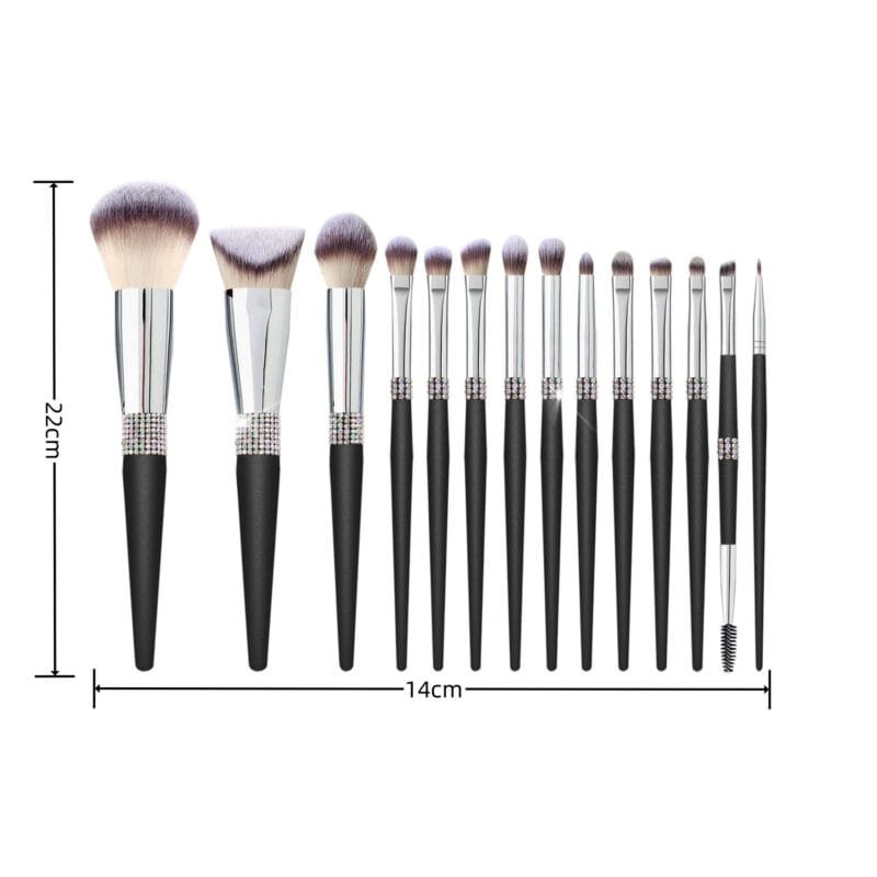 Matte black and silver tube makeup brush - DADA