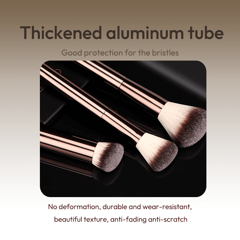 Rose gold aluminum tube full set makeup brush - DADA